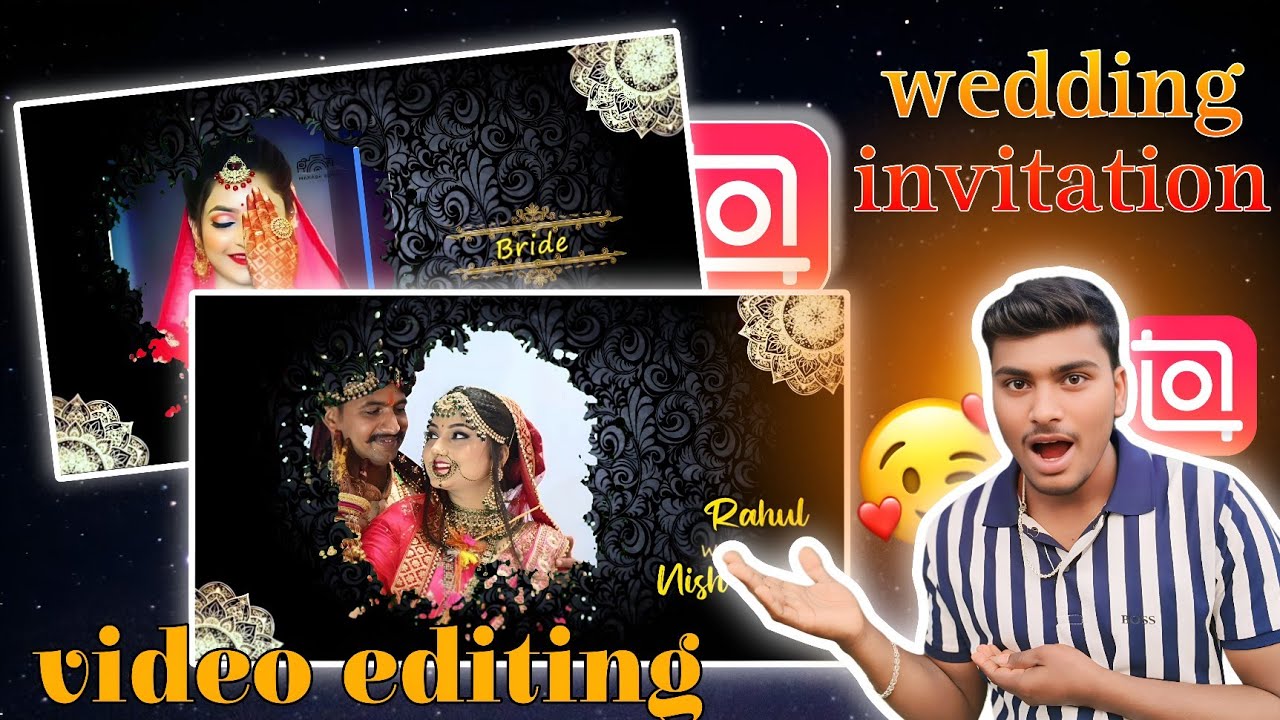 Cinematic Wedding invitation video editing in Inshot app | Professional ...