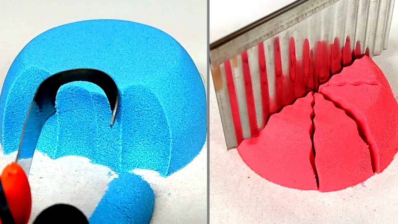 Sand Cutting Skills ASMR Smooth sand Relaxing - YouTube