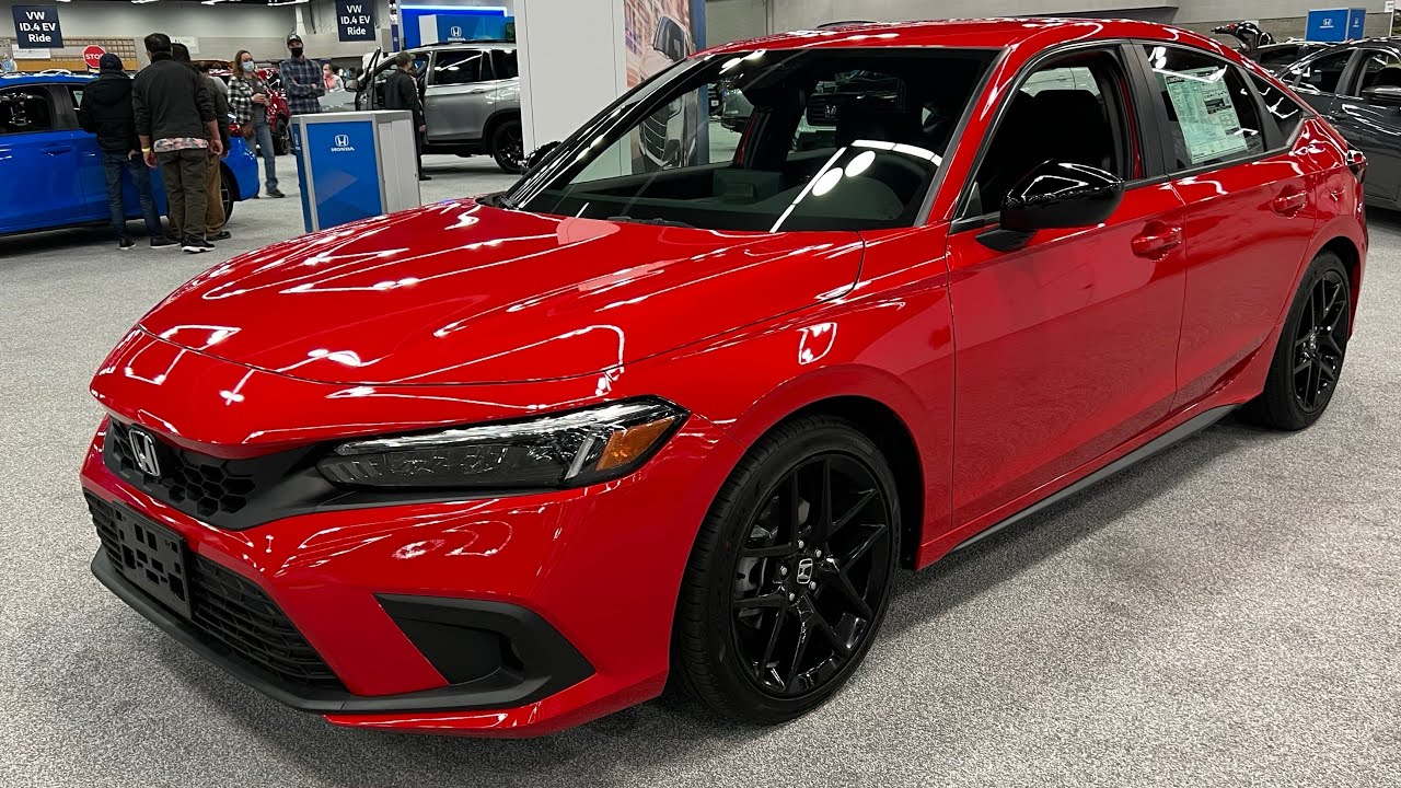 New 2022 Honda Civic 2.0L Hatch Sports In Rally Red At Portland ...
