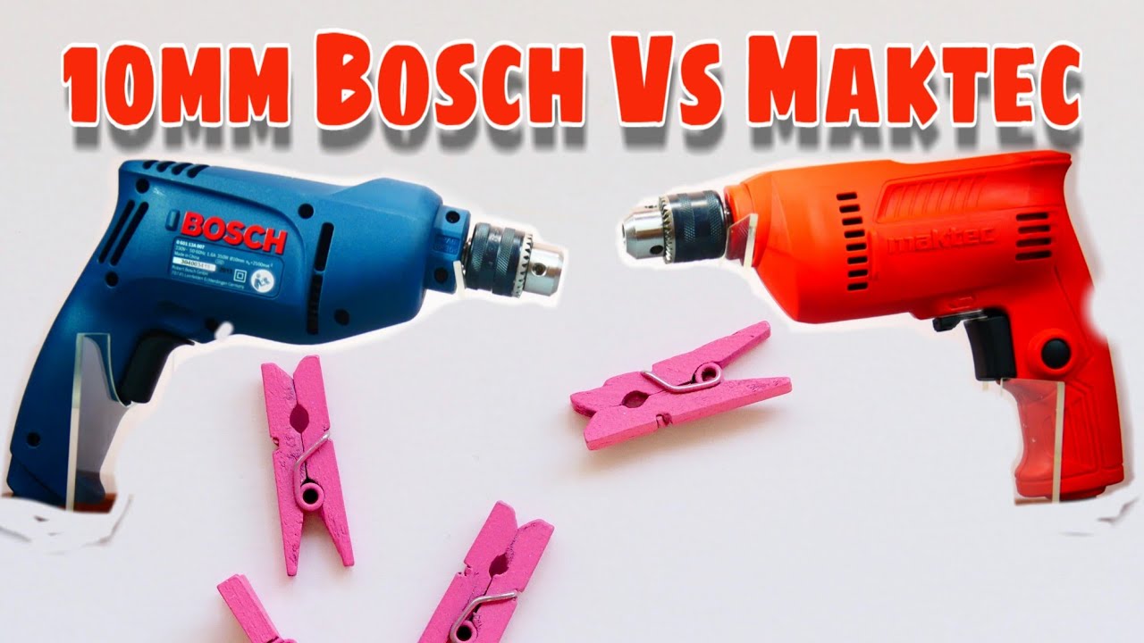 Bor (Drill) 10mm Bosch GBM350 VS Maktec MT60 - YouTube
