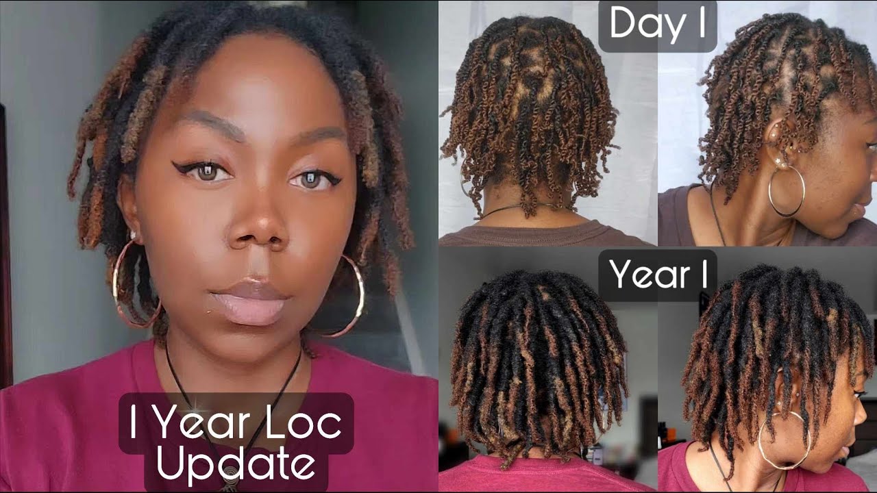 1 Year Loc Update|Pics & videos| Before & After|Thin & Fine| 4c Hair ...