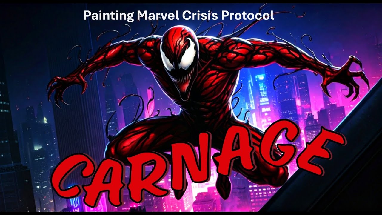 Painting Carnage From Marvel Crisis Protocol - YouTube