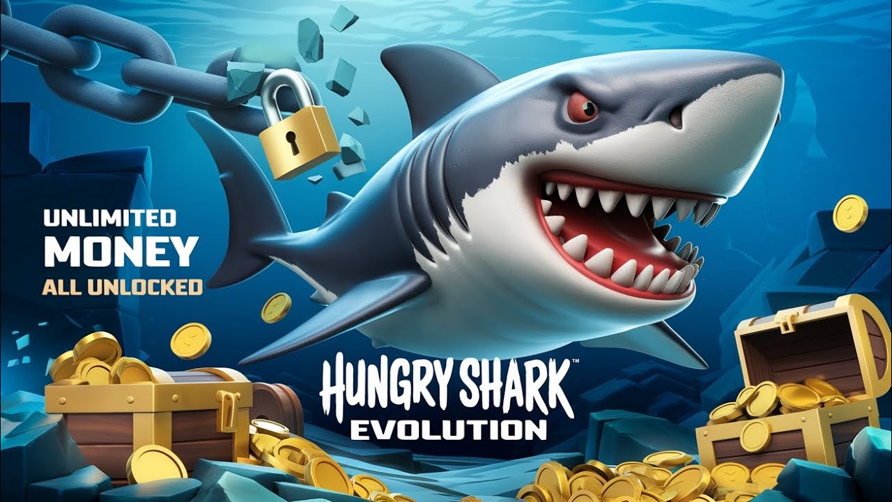 Hungry Shark Evolution Mod Apk | Unlimited Money | All Unlocked ...