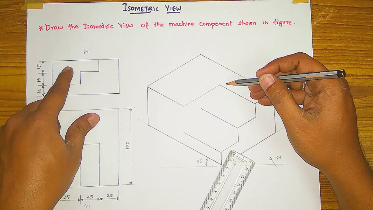 Isometric view of machine component (English)by M.A.Mehboob - YouTube