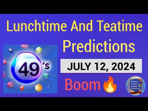 Uk49s Lunchtime And Teatime Predictions for 12 July 2024 | 49s HOT ...