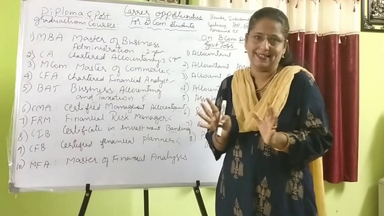 Career opportunities for B-com students - YouTube