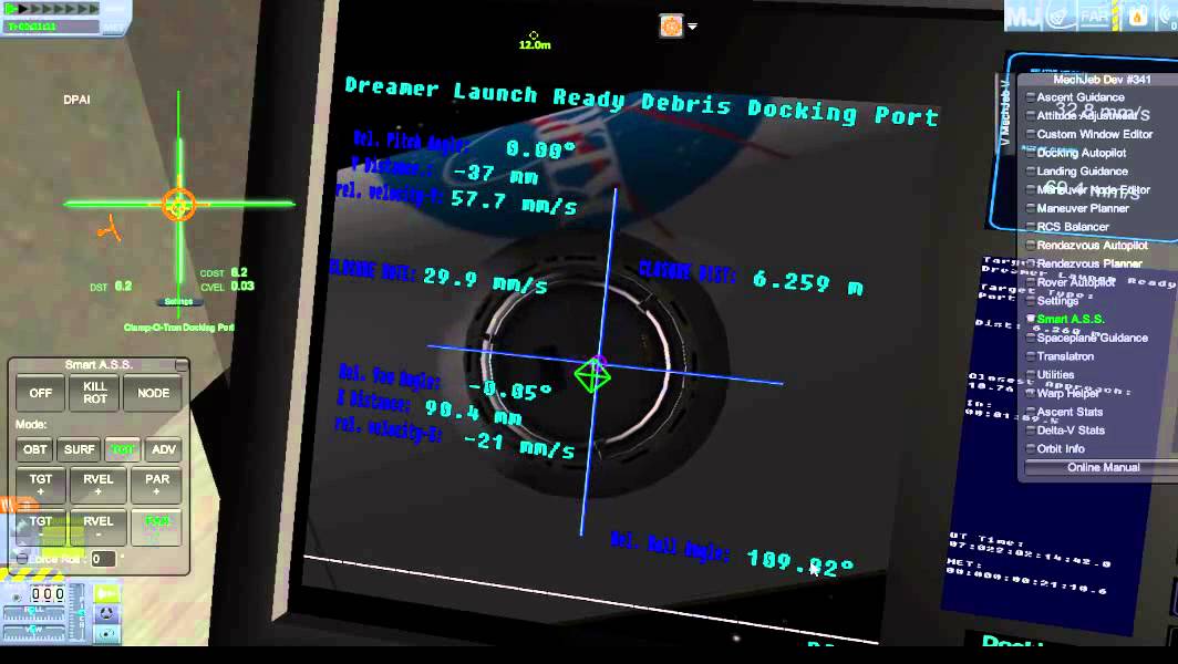 IVA Docking Port Alignment Guage - using RasterPropMonitor - YouTube