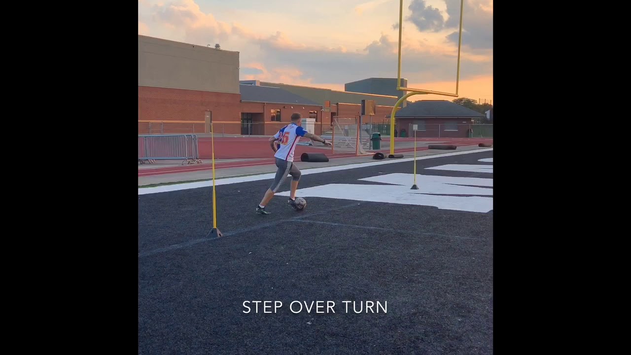 Football Ball Mastery - Step Over Turn - YouTube