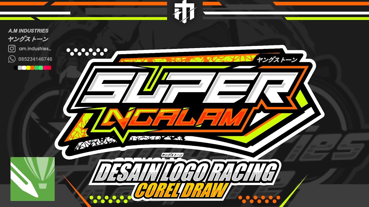 Proses Pembuatan Logo Racing Corel Draw PART 13 - Speed Art - YouTube