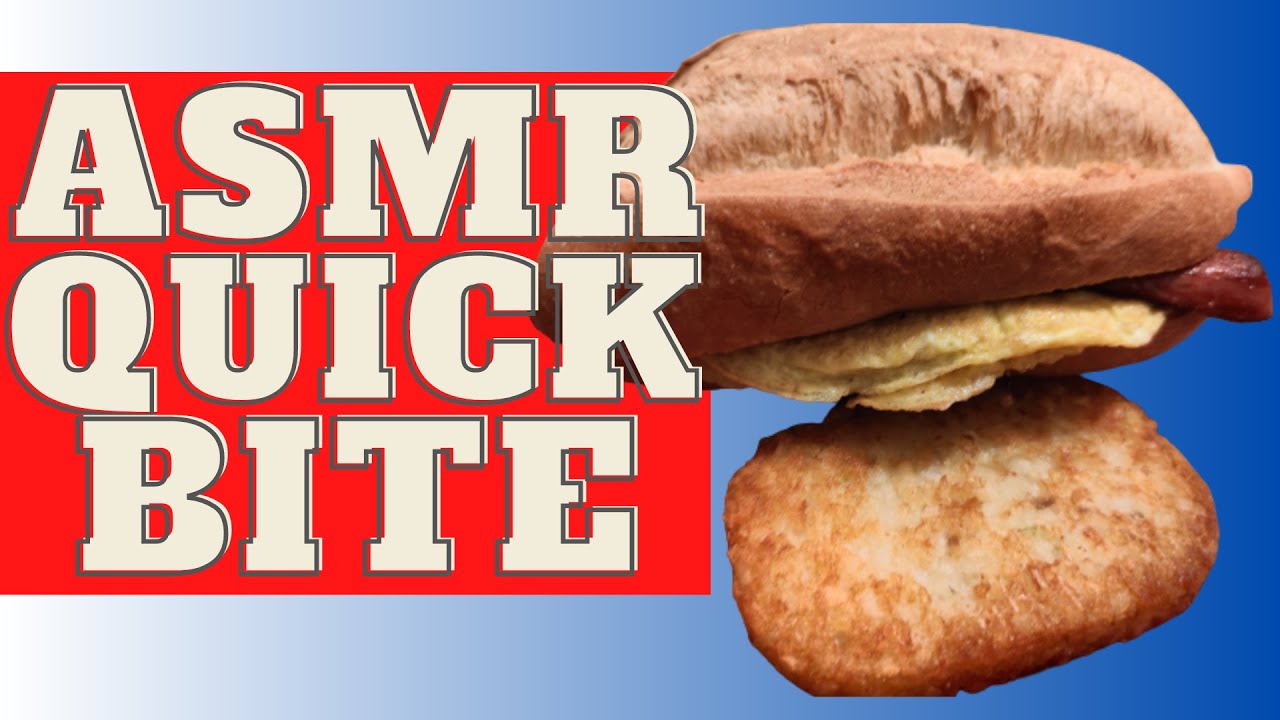 ASMR Eating A Homemade Breakfast Sandwich - YouTube