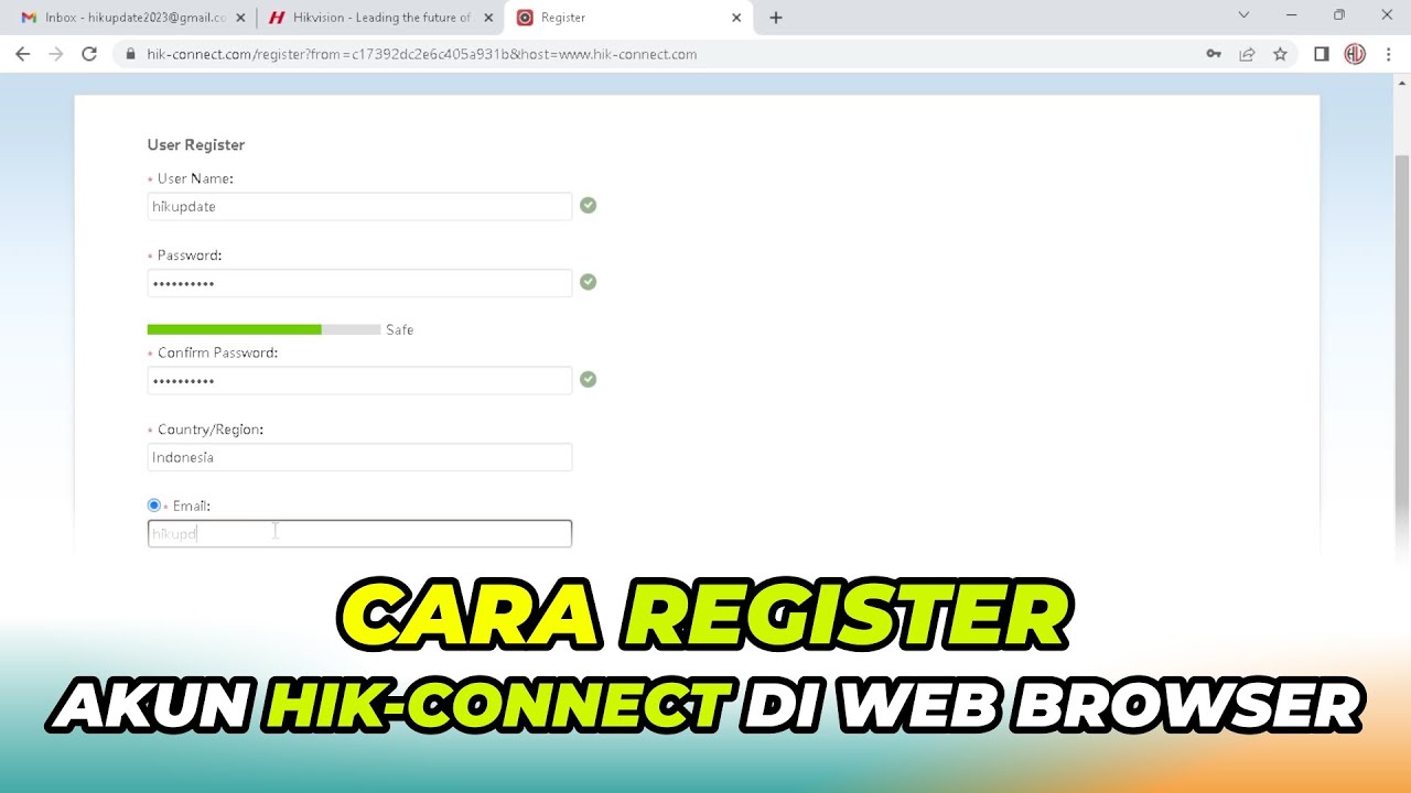 Cara Register Akun Hik Connect Melalui Web Browser - YouTube