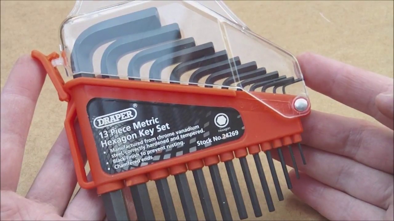 Draper 13 Piece Metric Hex Keys / Allen Keys set. - YouTube