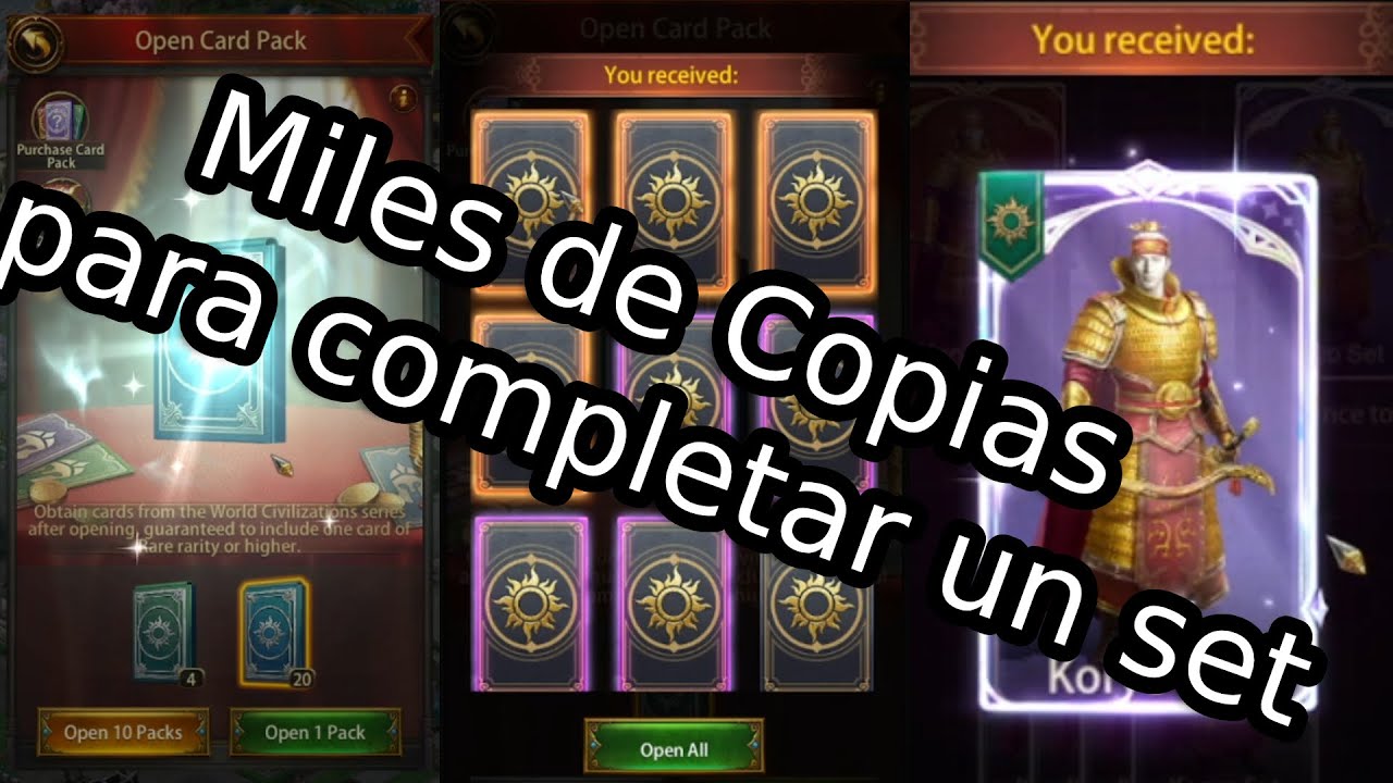 Tarjetas de Civilizacion - YouTube