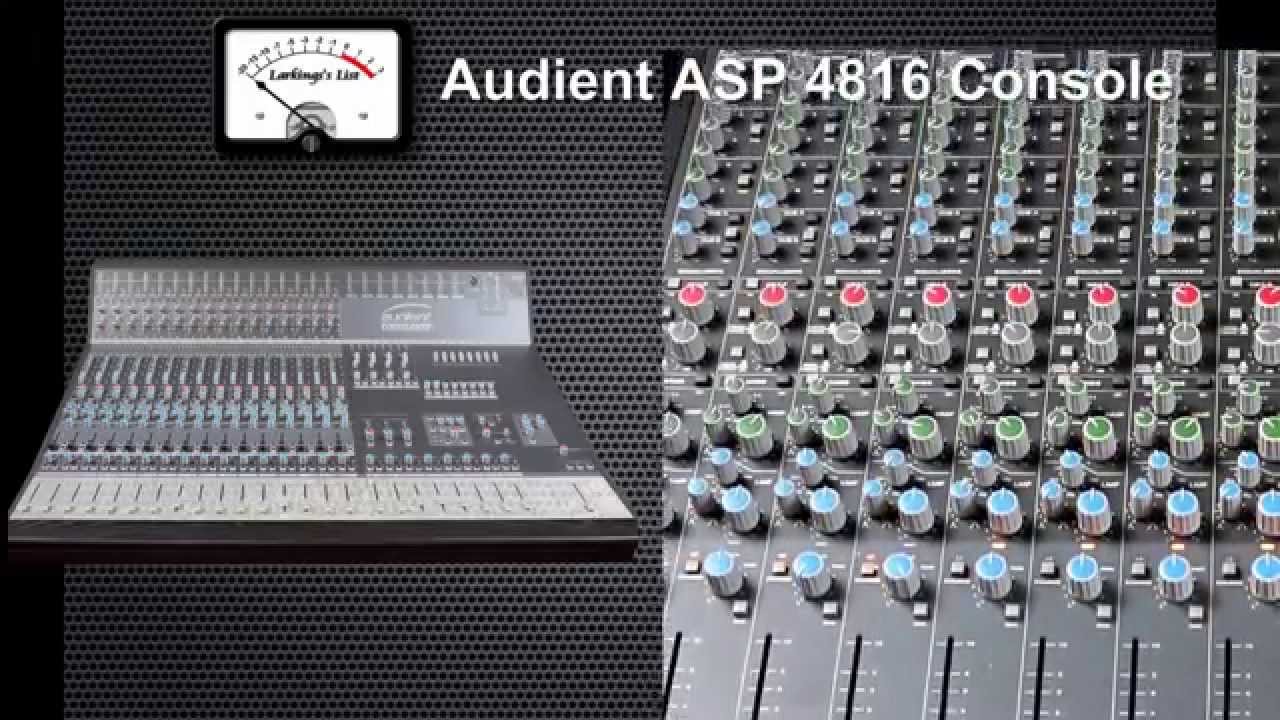 Audient ASP 4816 Recording Console - YouTube