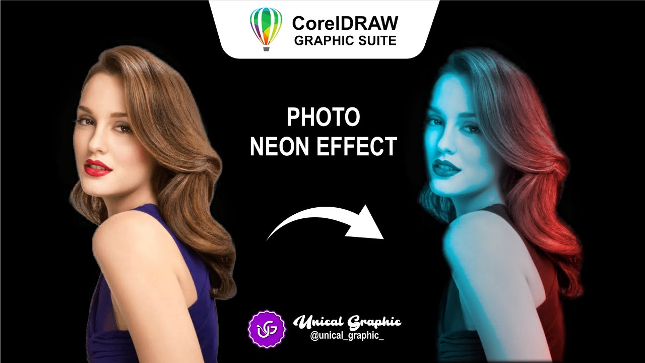 Coreldraw Tutorial - Neon Effect | Neon Effect in Coreldraw | Photo Neon Effect | Unical Graphic ...