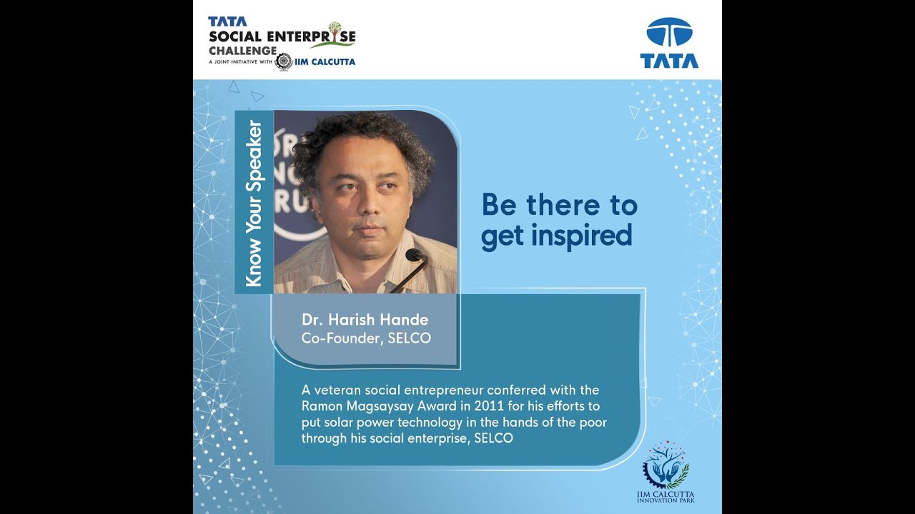 Teaser Video | Dr. Harish Hande Co-Founder SELCO | TSEC Grand Finale ...