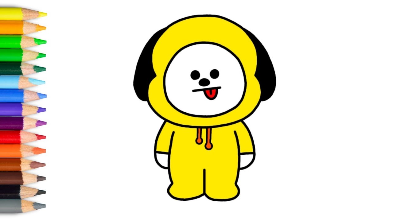 Cara menggambar Chimmy BT21 yang mudah - YouTube