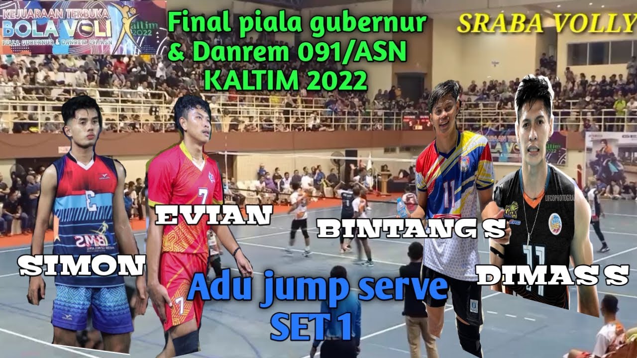 FINAL Piala Gubernur & Danrem 091 / ASN . KUKAR VS BVC SAMARINDA set 1 ...
