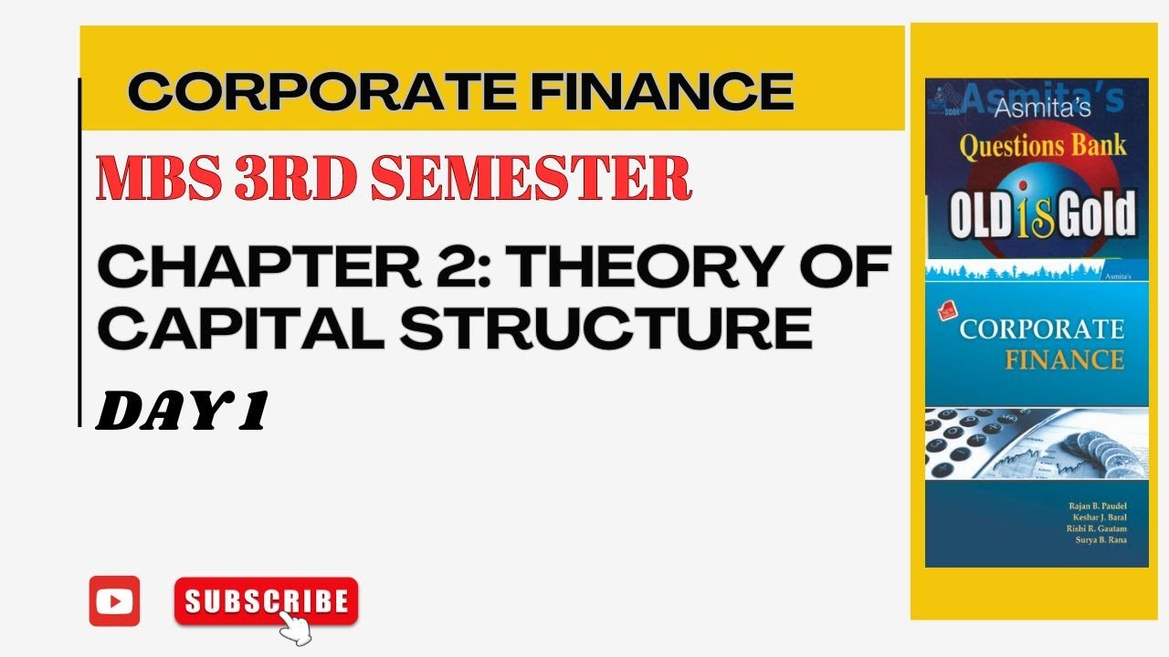 MBS 3rd SEM. | CORPORATE FINANCE | CHAPTER 2 THEORY CAPITAL STRUCTURE ...