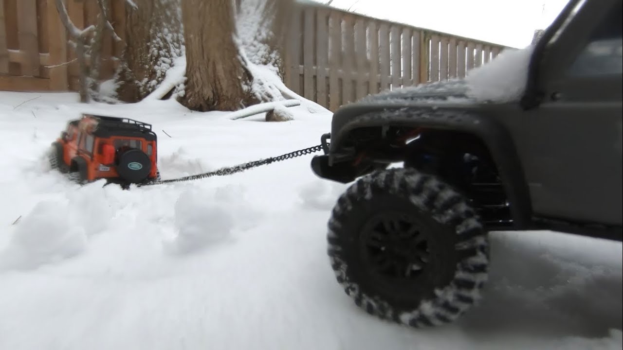 A snow storm recovery (TRX4M) - YouTube