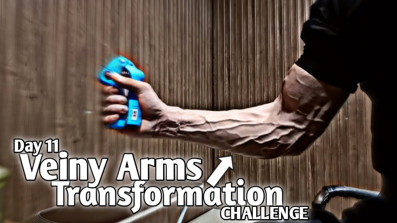 popping out veins in Arms Transformation Day 11 | 30 Days Challenge # ...