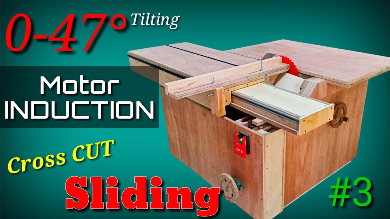 DIY TABLE SAW || Cabinet, Riving Knife, Test Cut - YouTube