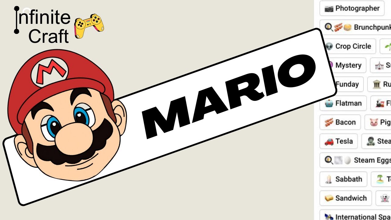 How to make Mario in infinite craft - YouTube