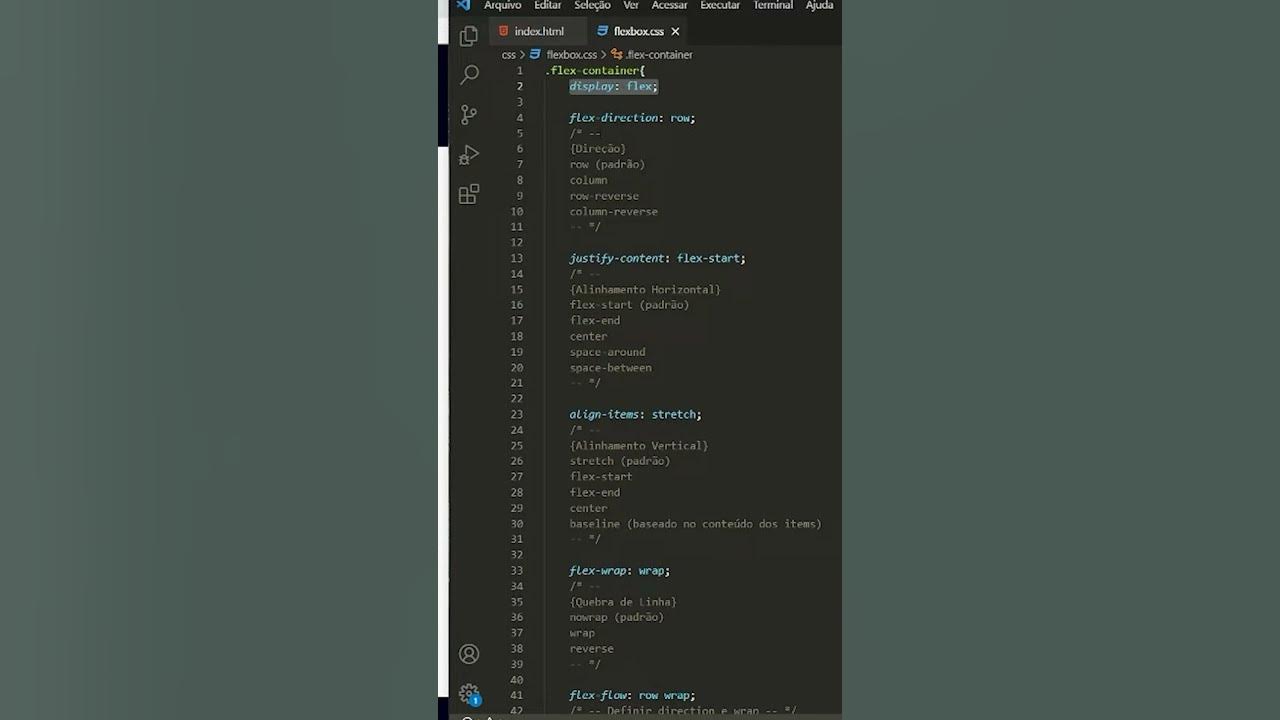 HTML e CSS - Entenda como Funciona o Flexbox #html #css #flexbox # ...