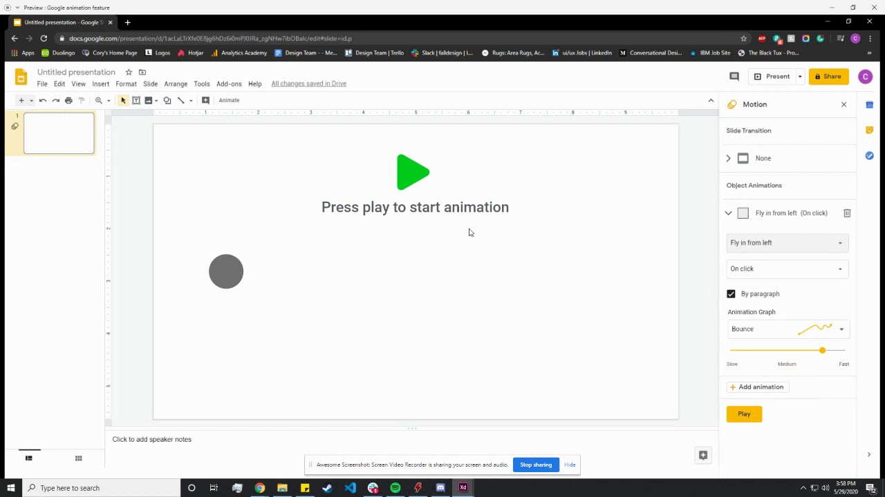Google slides animation graph demo - YouTube