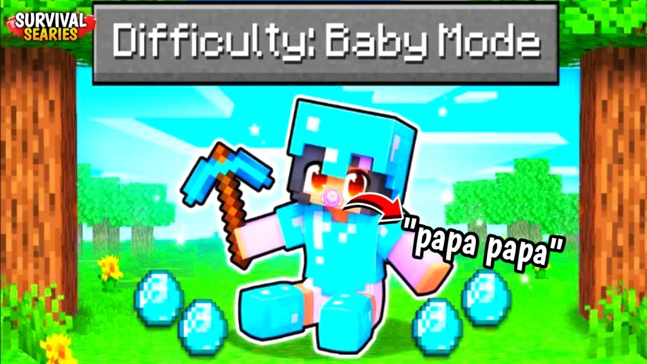 Minecraft but ma bacha huaaaaa and papa papa - YouTube