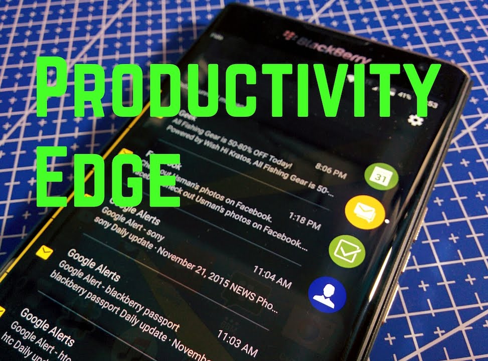 Blackberry Priv: Productivity Edge customize it - YouTube