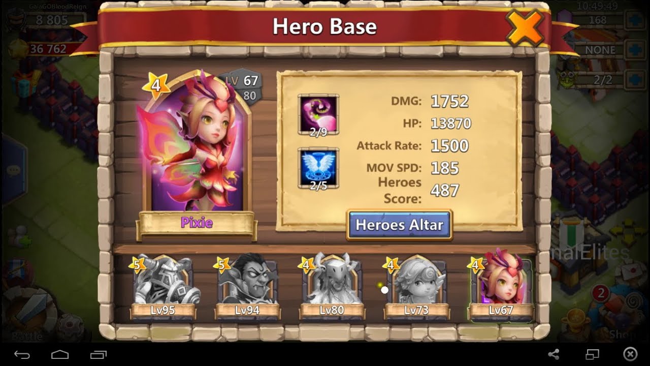 Castle Clash-New Pixie Hero in action! - YouTube