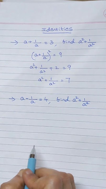 Identities/ important questions #shorts #identities #math #algebra # ...