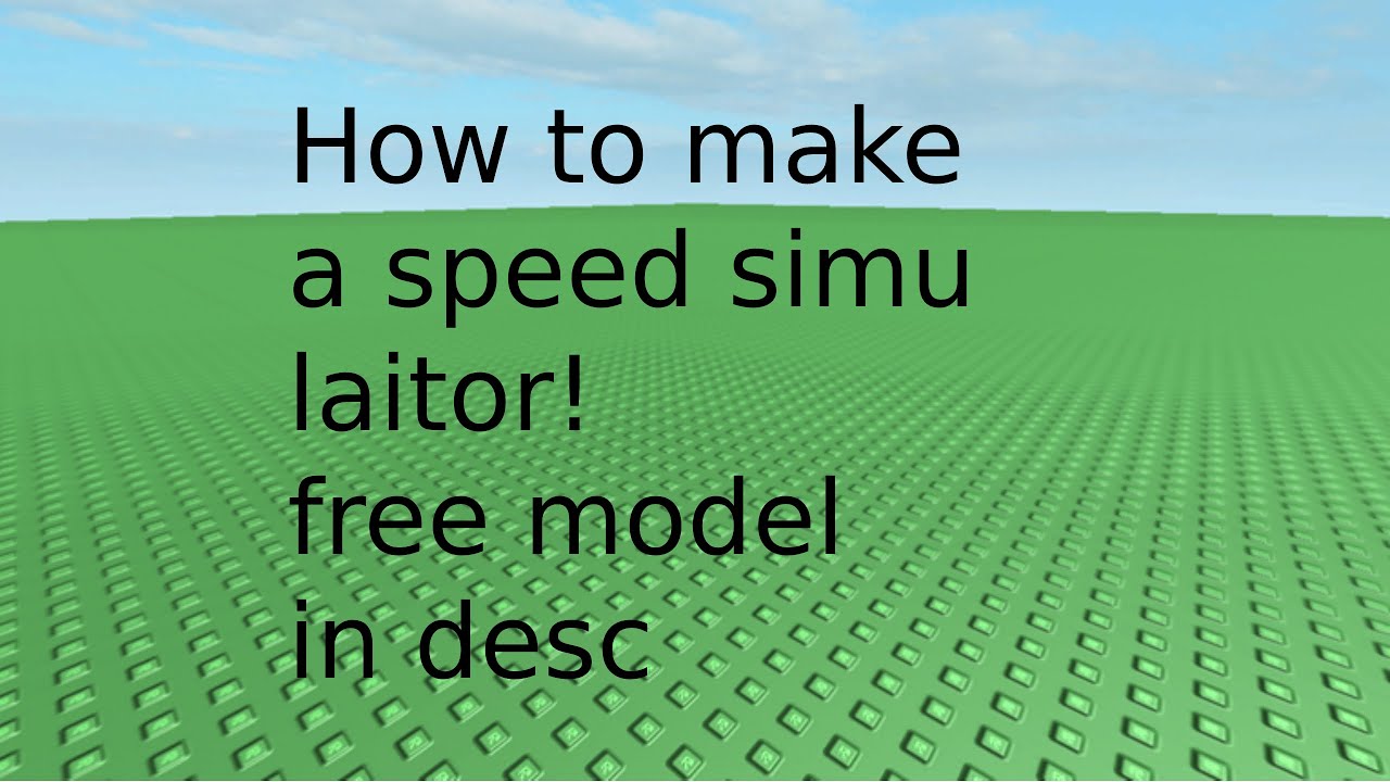 How to make a speed sim free model in desc - YouTube