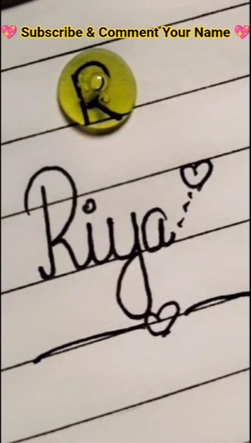 Tag to Riya💭🤩 like/ share/ calligraphy ️ #nameart #art #letter #writing ...