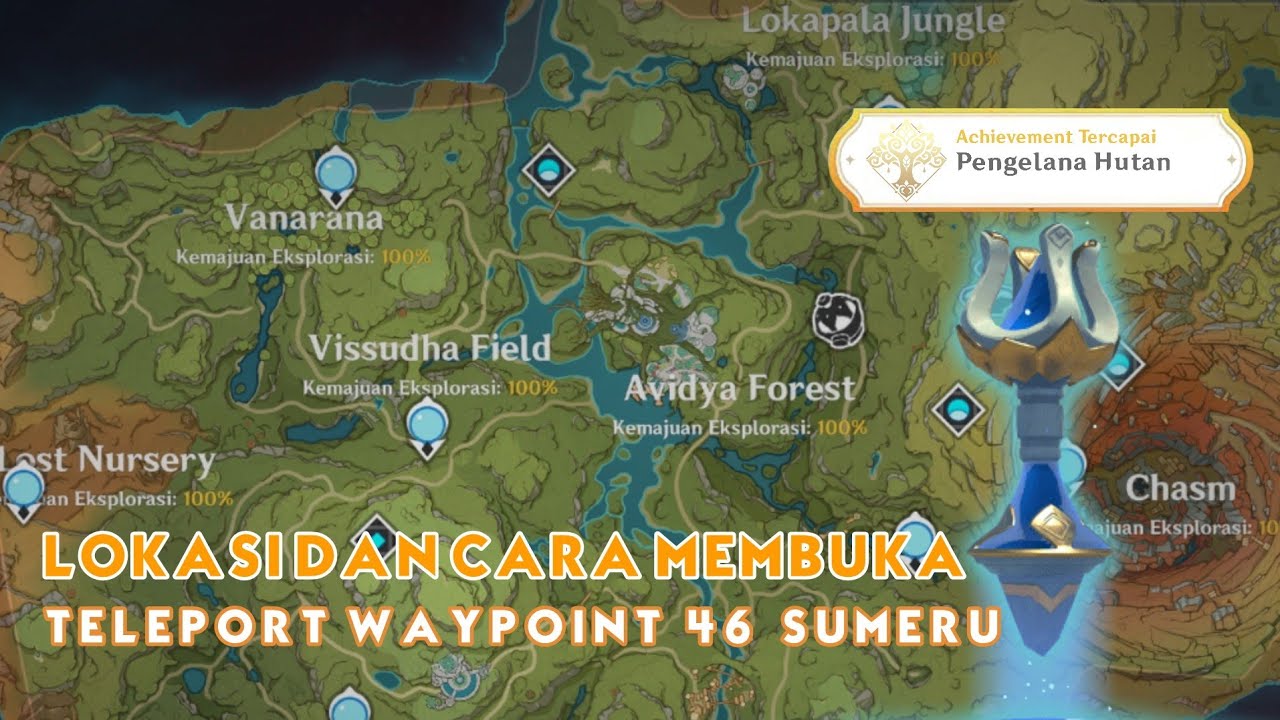 Cara Membuka Teleport Waypoint yang ke 46 Sumeru Genshin Impact - YouTube