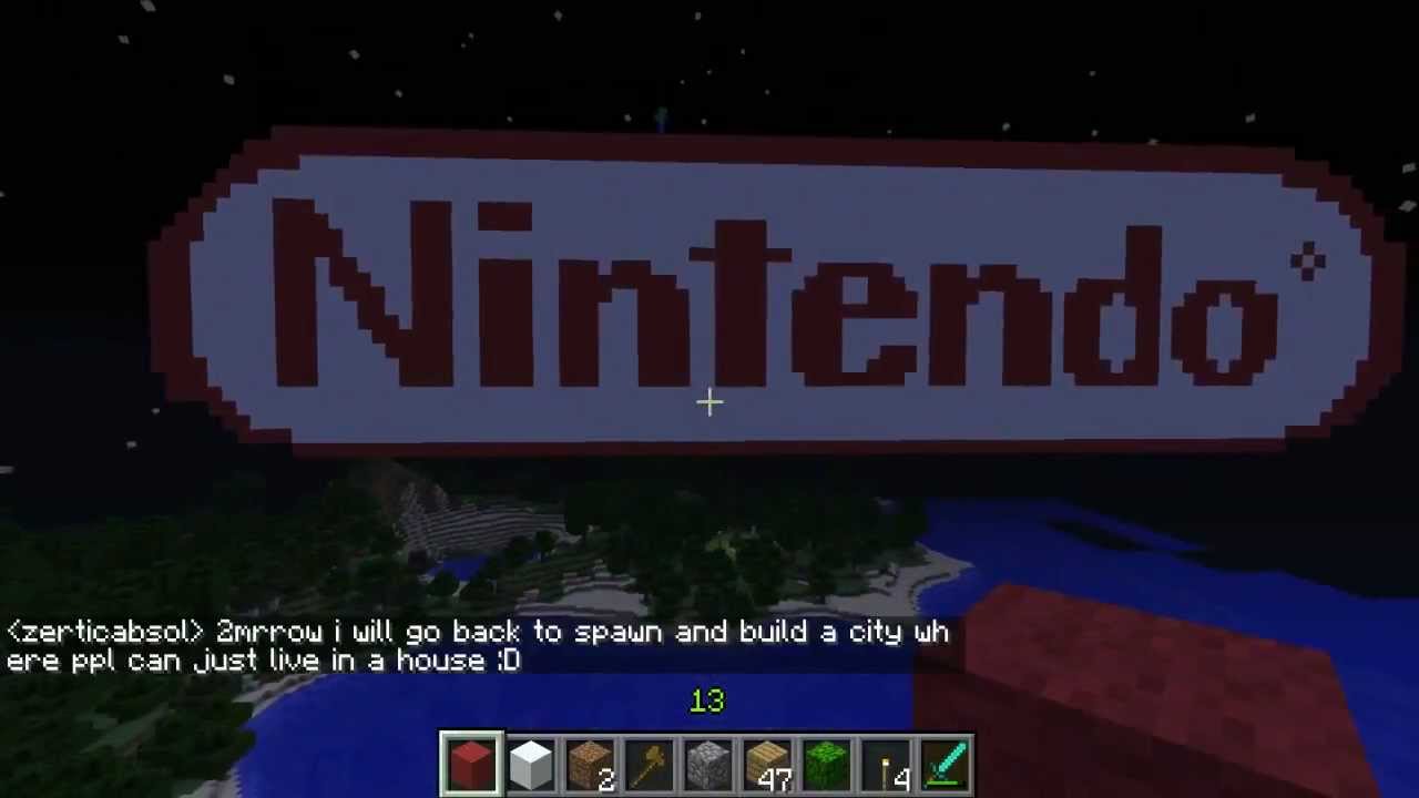 Minecraft Speedbuild - Nintendo Logo - YouTube