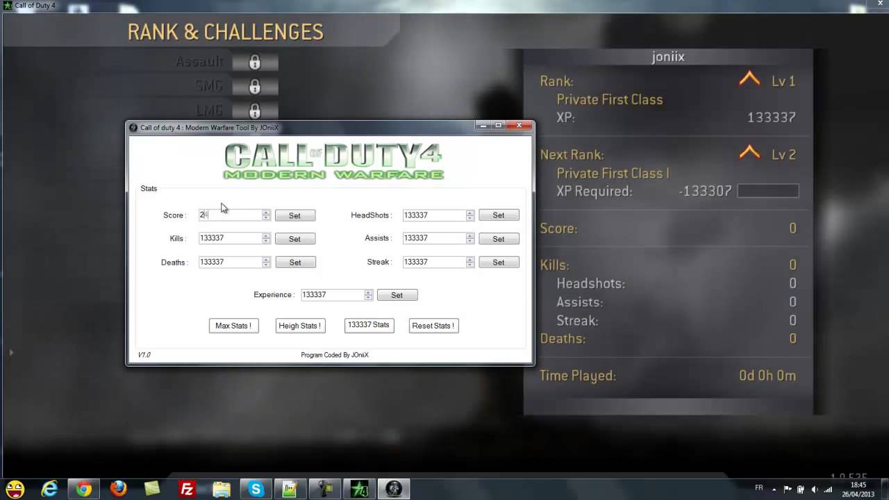 Call of duty 4 Modern Warfare Tool PC By JOniiX - YouTube
