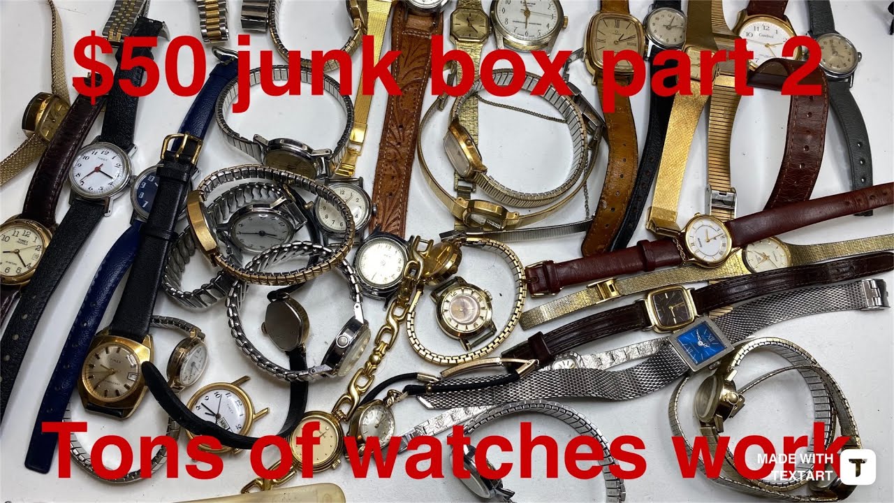 PART 2 of the $50 junk watch box TONS fixed some rare watches - YouTube