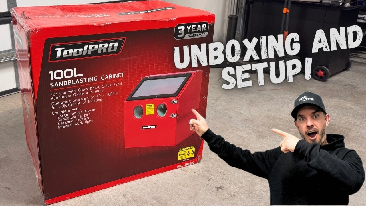 ToolPro sandblasting cabinet and stand build - YouTube
