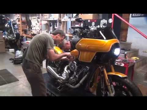 2014 1st start up Harley FXR show bike 111ci S&S motor - YouTube