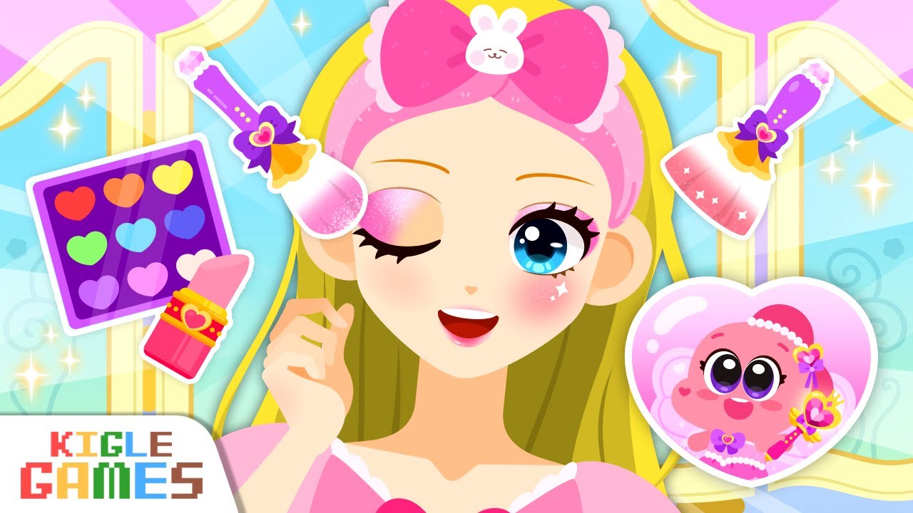 Princess Beauty Makeup! Cartoon for Girls | Cocobi Princess Party - YouTube