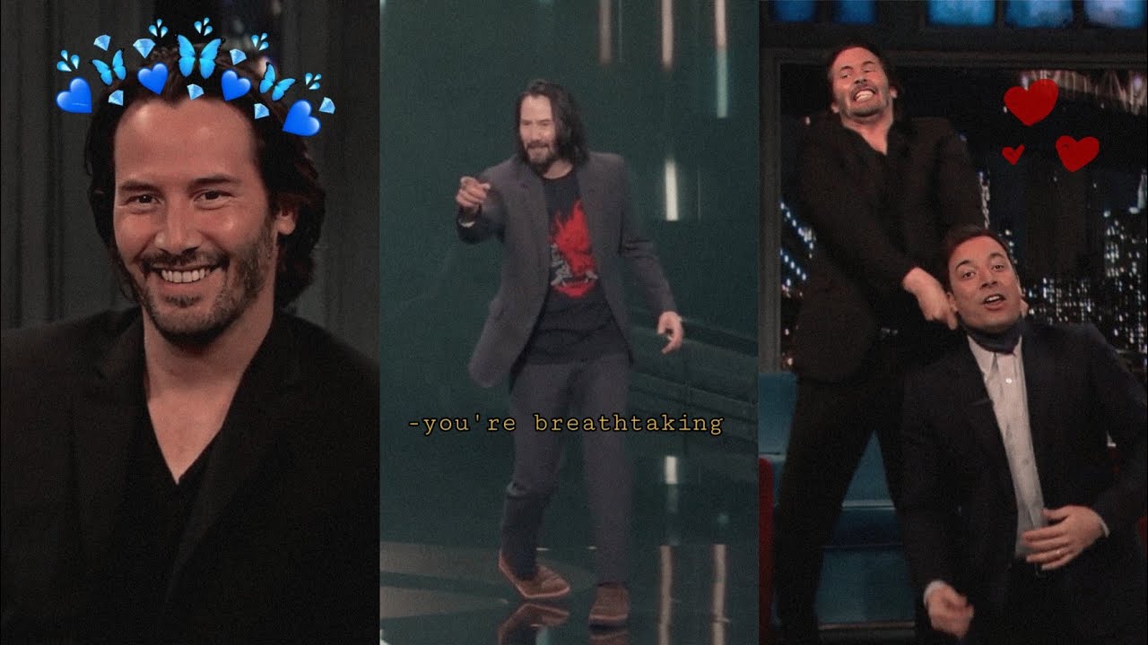 Keanu Reeves being absolutely adorable for 2 minutes straight - YouTube