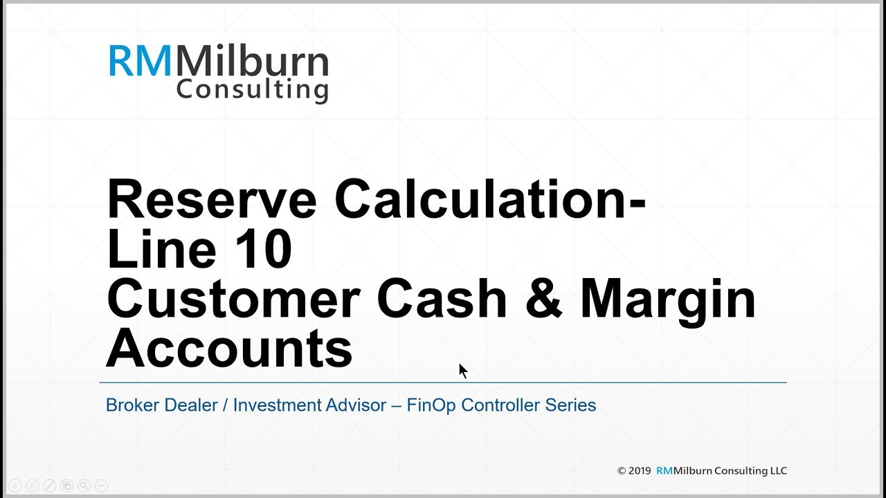 Customer Reserve Calc Line 10 - Customer Debits - YouTube