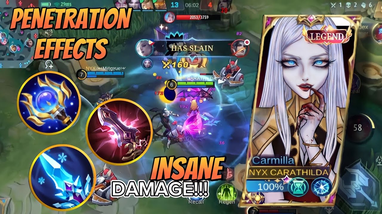 CARMILLA TRY THE MAGIC DAMAGE ITEM+BASIC COMMON EMBLEM WITH INSANE ...