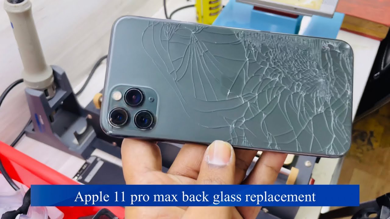 Apple 11 pro max back glass replacement done - YouTube