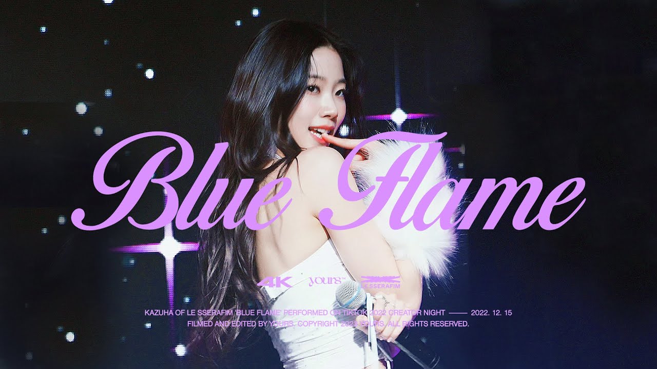 [4K] 221215 LE SSERAFIM KAZUHA Blue Flame TikTok creator night fancam 르세라핌 카즈하 틱톡 시상식 블루플레임 직캠 ...
