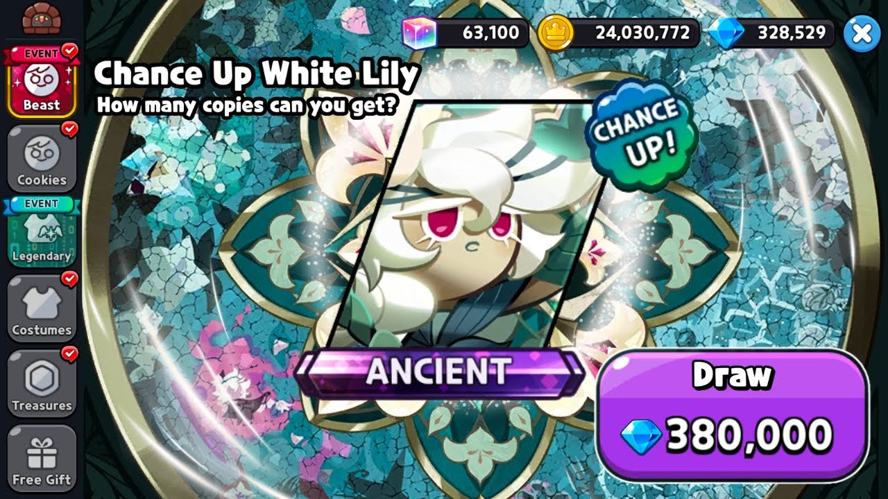 so, i tried the WHITE LILY CHANCE UP gacha.. (HIGHEST White Lily ...
