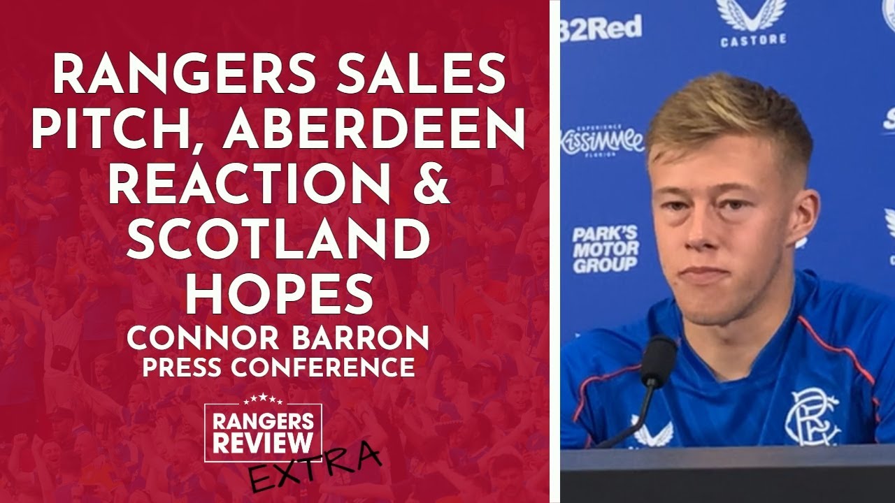 Connor Barron Rangers press conference - YouTube