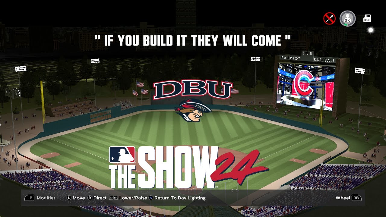 MLB The Show 24 | Attempting to make Horner Ballpark | DBU | Stadium ...